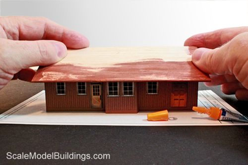 Cardstock tutorial forModel Railroad buildings